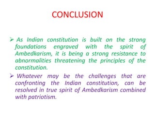 Indian constitution - Challenges | PPTX
