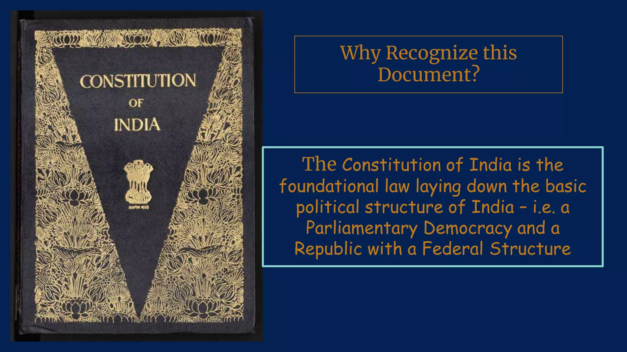 Indian constitution | PPTX | Civic affairs | Politics