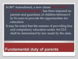Indian constitution and education | PPSX
