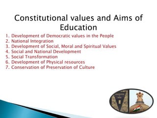 Indian constitution and education | PPT