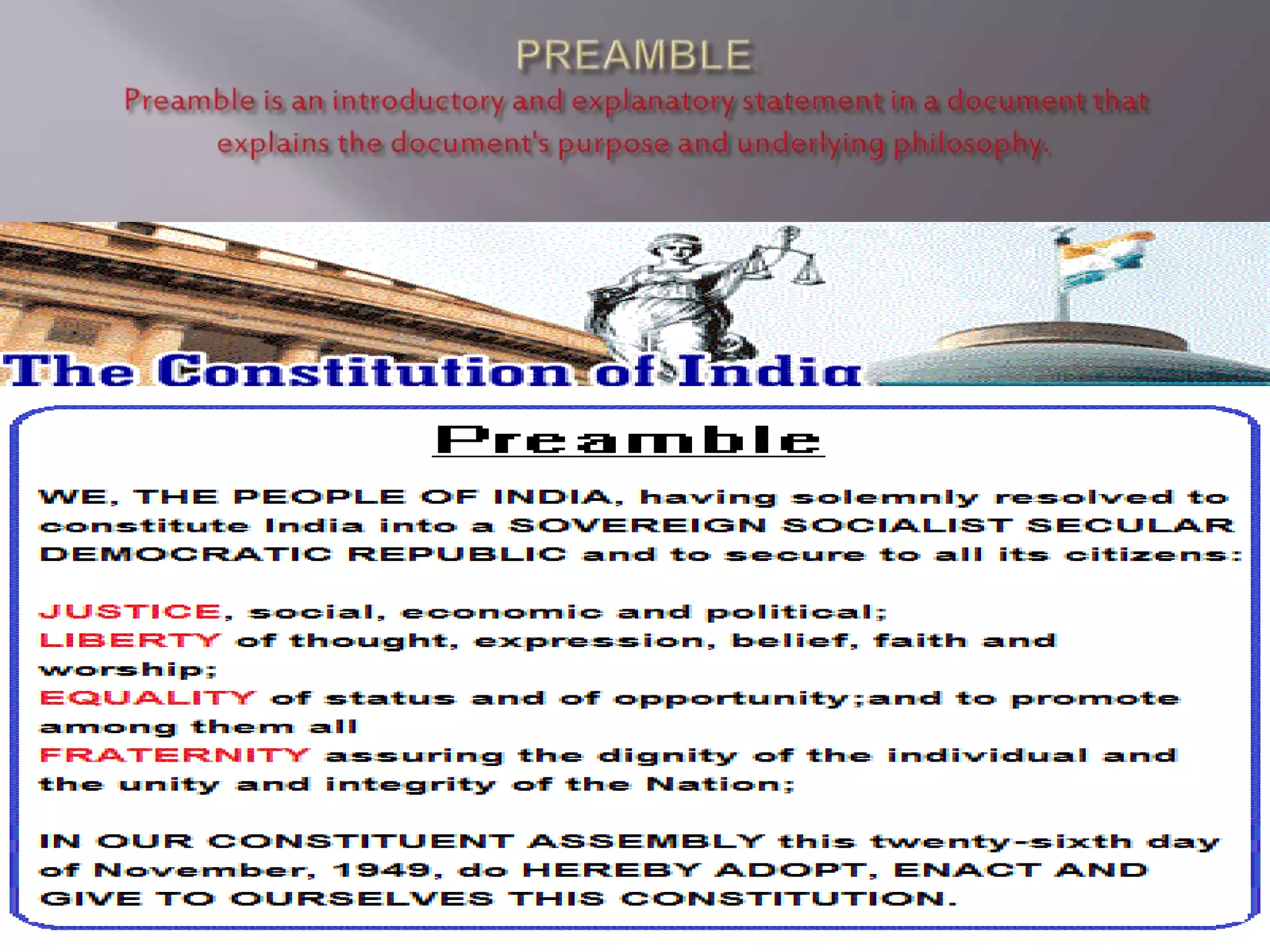 Indian constitution class 8 | PPTX