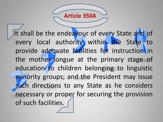 Indian constitution &education | PPTX