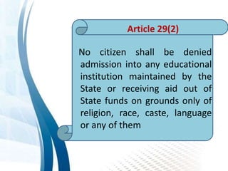 Indian constitution &education | PPTX