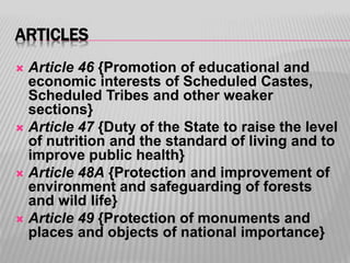 Indian constitution for msc nursing | PPTX