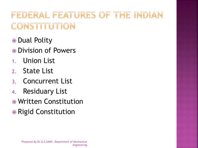 Indian constitution mechanical engineering.pptx