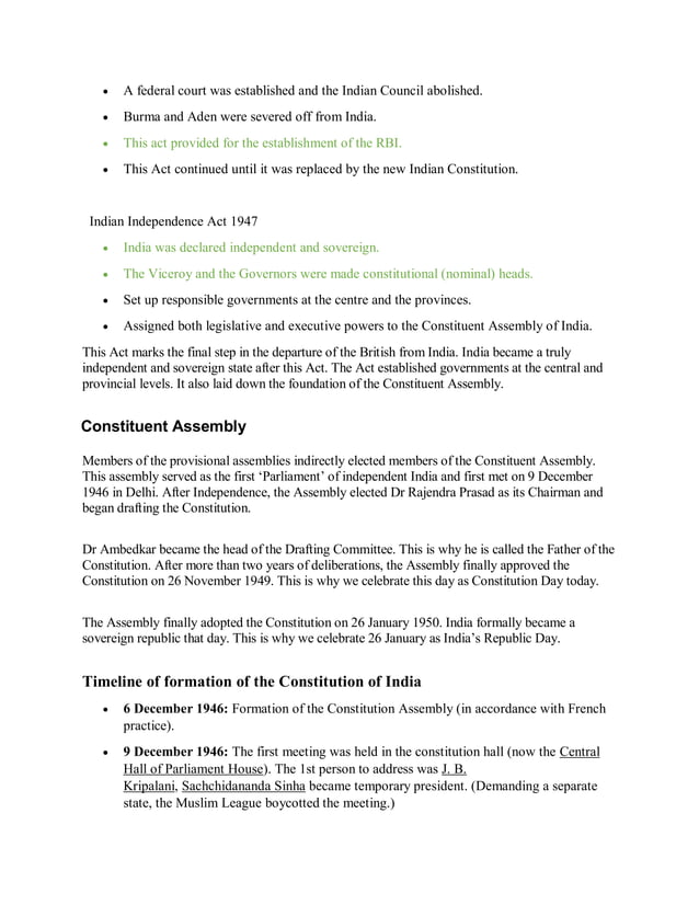 INDIAN CONSTITUTION VTU NOTES..... .pdf | Civic affairs | Politics