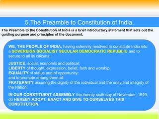 Indian Constitution unit I.ppt for students | PPT