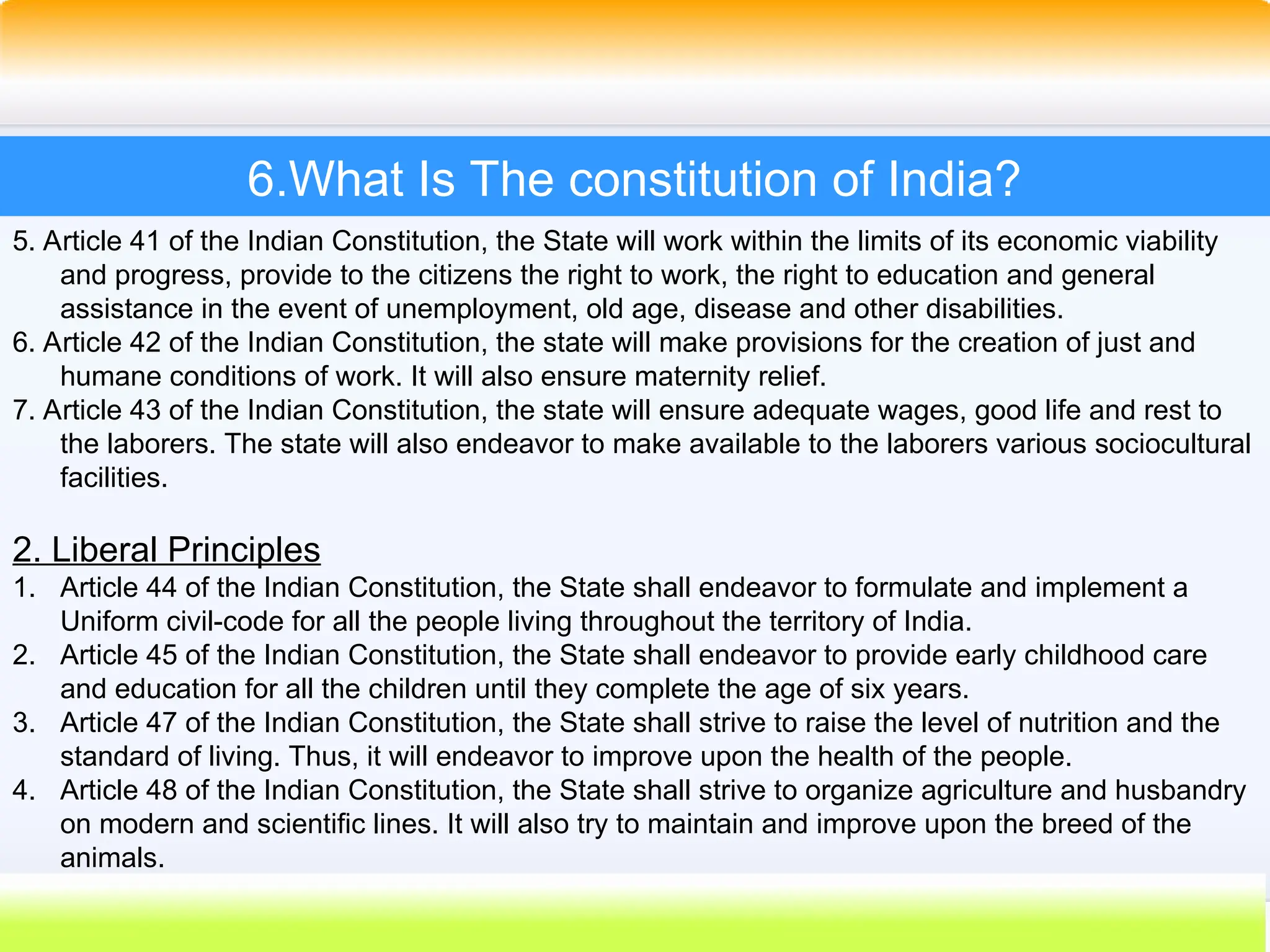 Basics of Indian Constitution Unit II ppt | PPT