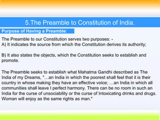 Basics of Indian Constitution Unit II ppt | PPT