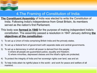 Indian Constitution .pptx introduction part 1 | PPT | Free Download