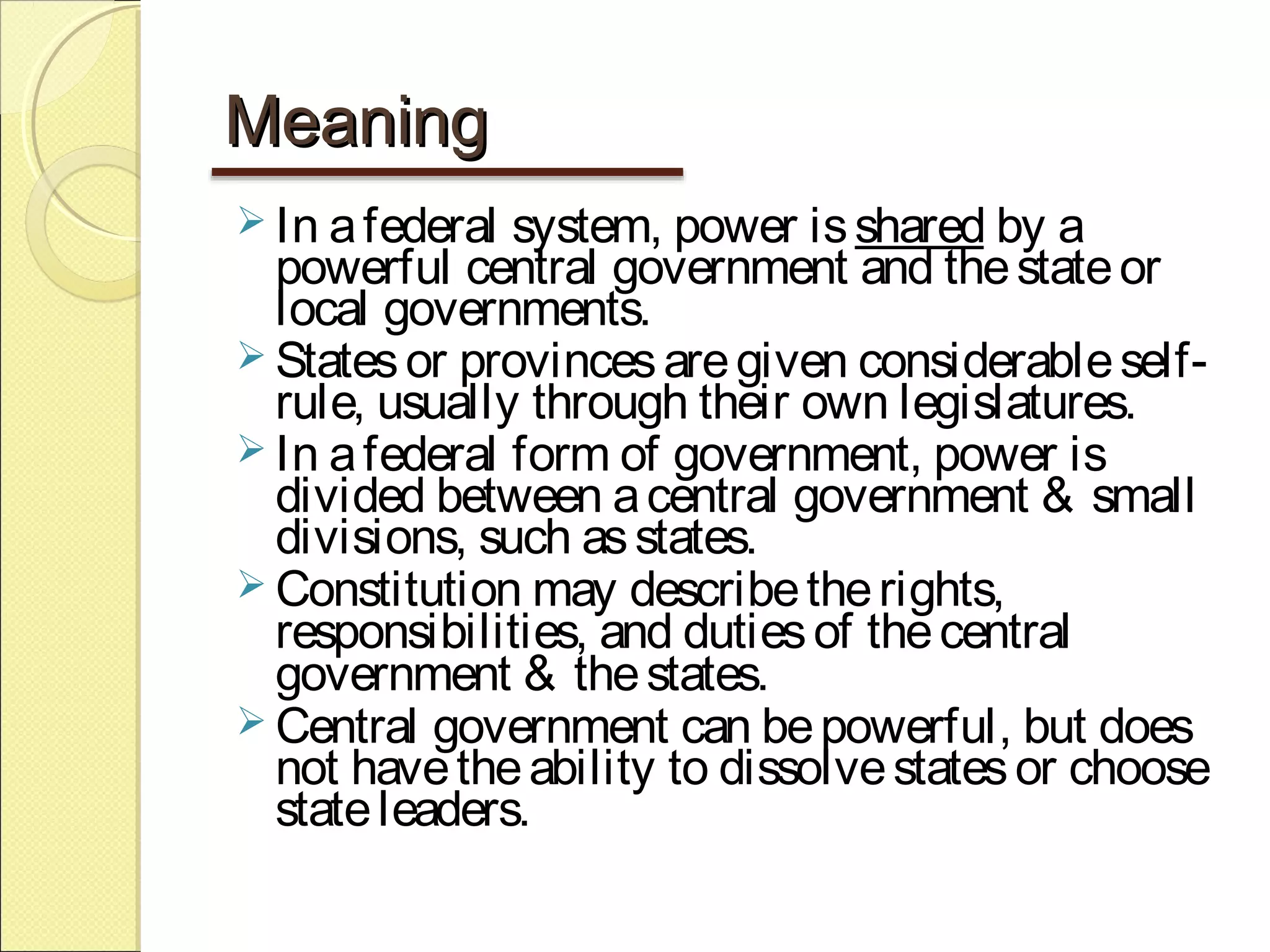 Indian Constitution and Federal System | PPT