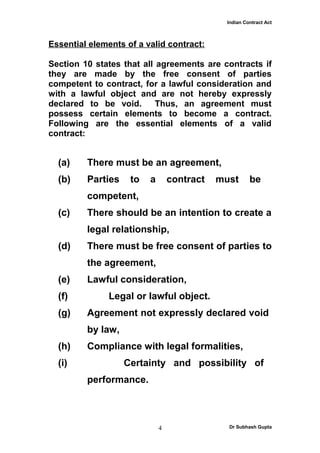 Indian Contract Act | DOC
