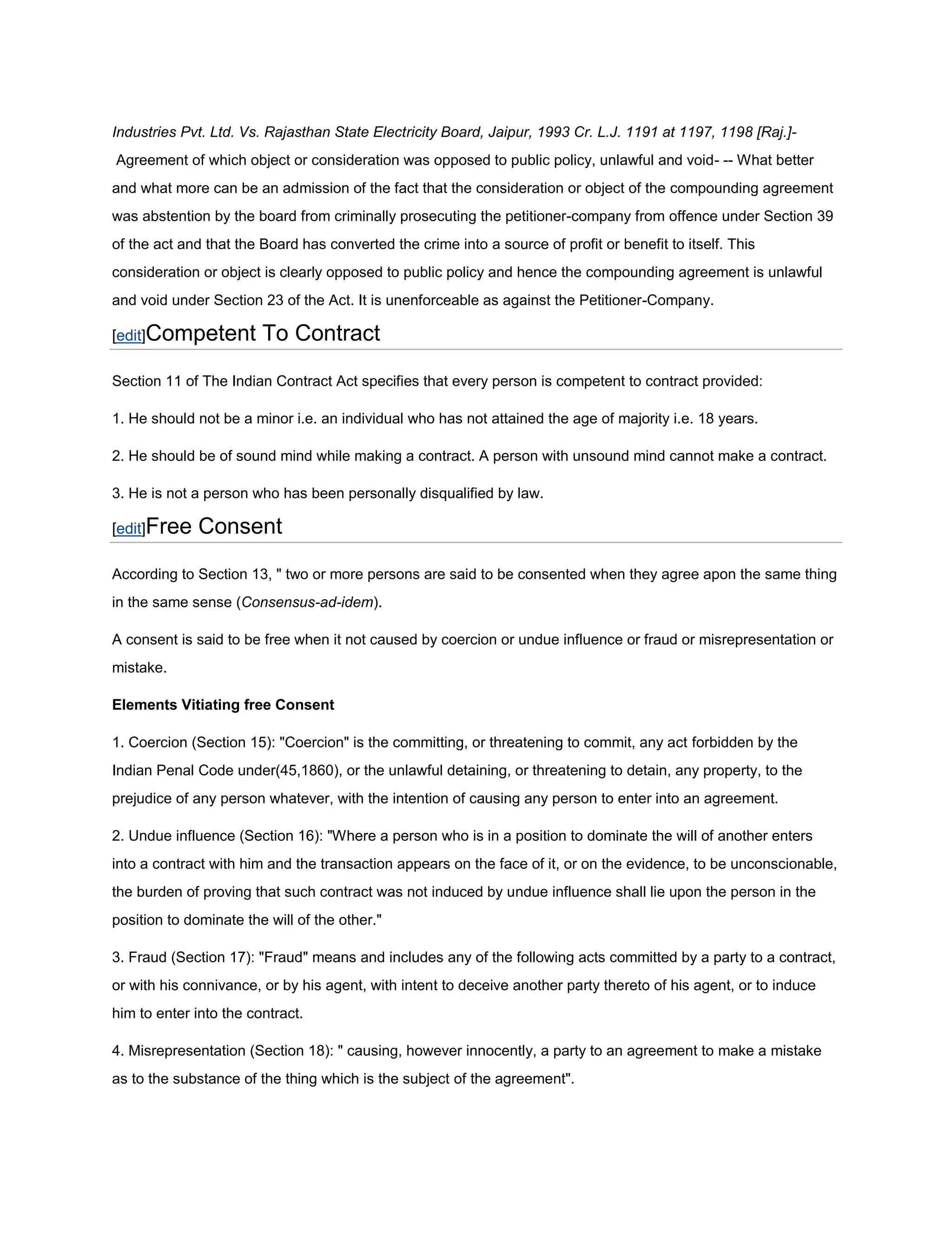 Indian contract act 1872 | DOCX