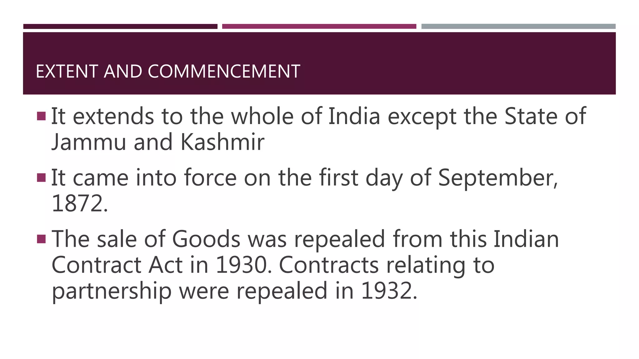 Indian contract act 1872 | PPTX | Law