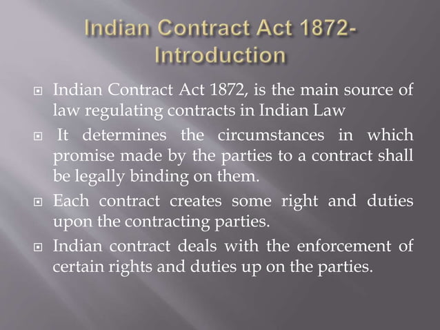 Indian contract act 1872 | PPTX