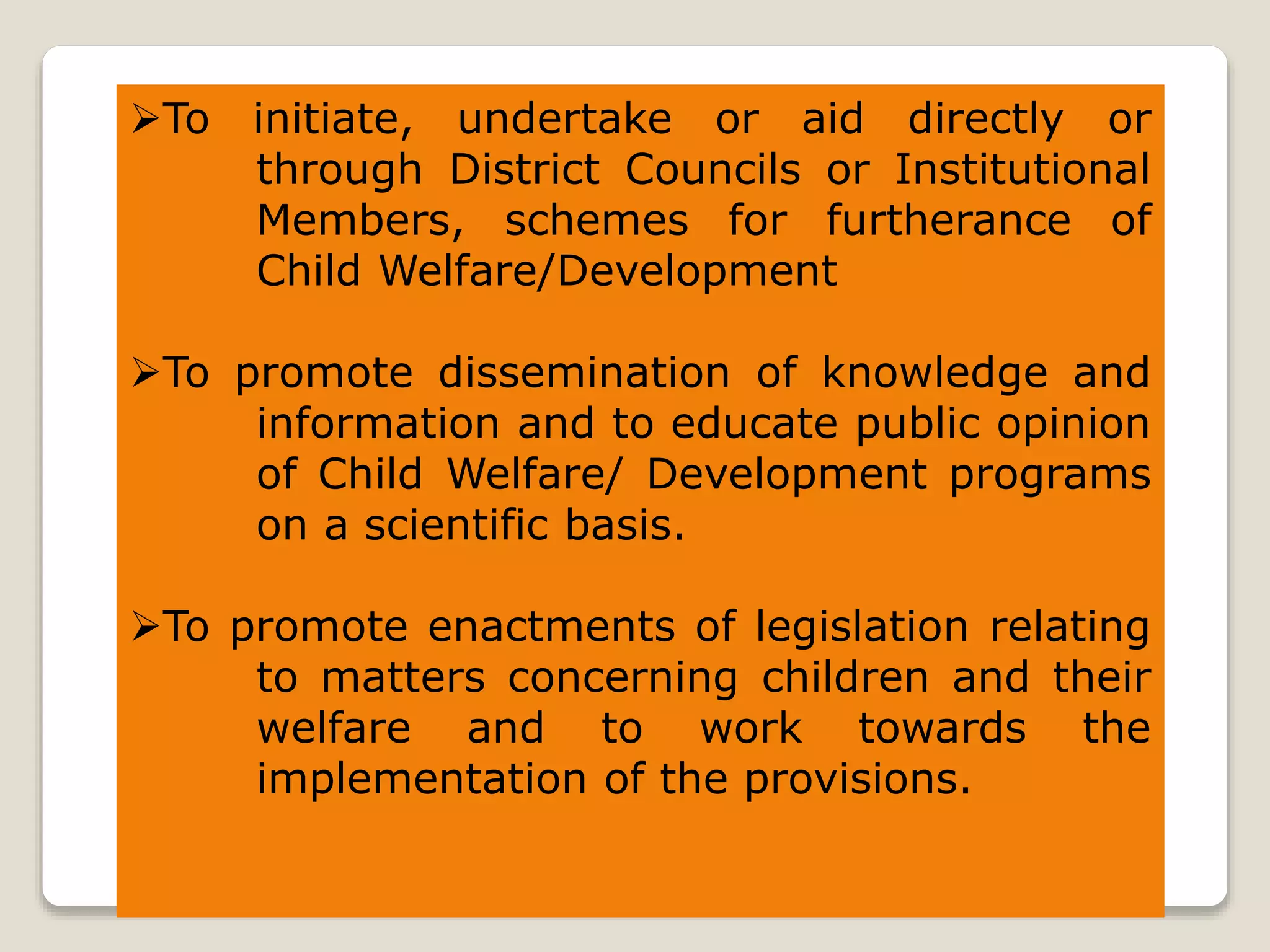 Indian council for child development | PPTX