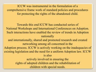 Indian council for child development | PPTX