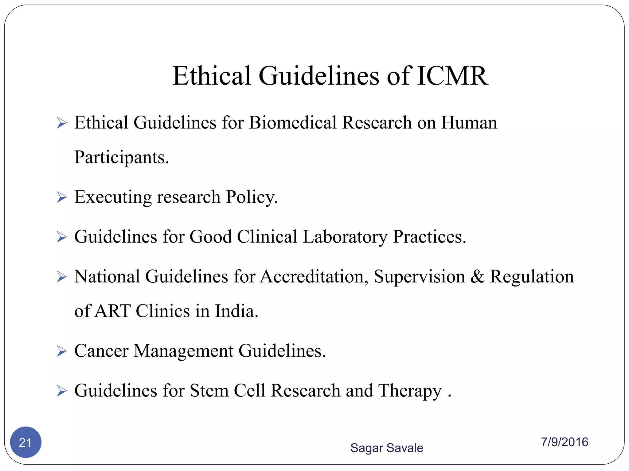 Indian council of medical research (ICMR) | PPTX