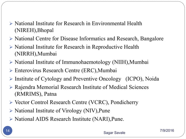 Indian council of medical research (ICMR) | PPTX | Infectious Diseases ...