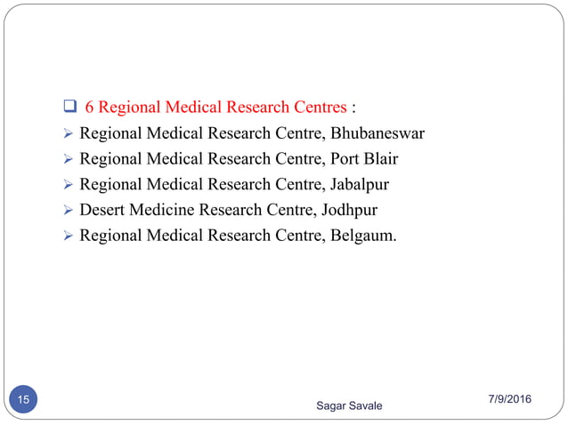 Indian council of medical research (ICMR) | PPTX | Infectious Diseases ...