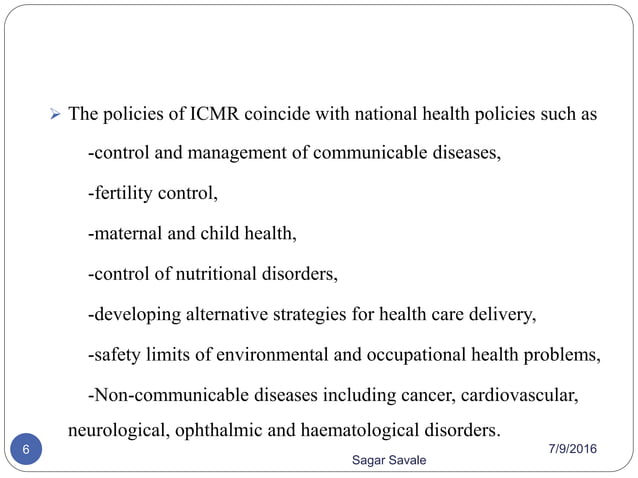 Indian council of medical research (ICMR) | PPTX | Infectious Diseases ...