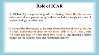Indian counsil of agriculture research (icar) | PPTX