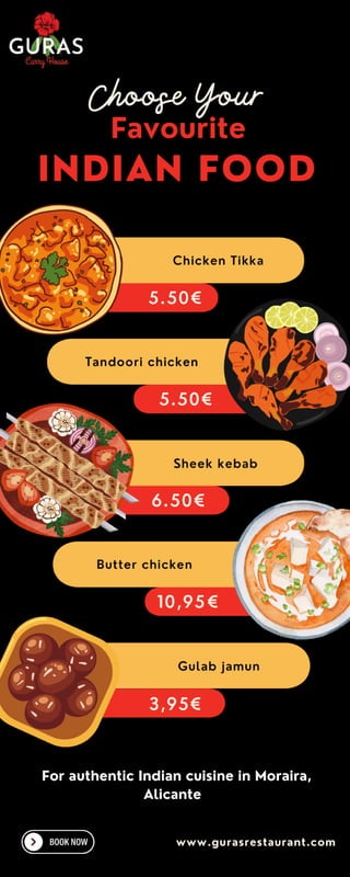 Guras curry House: Indian cuisine Moraira | PDF