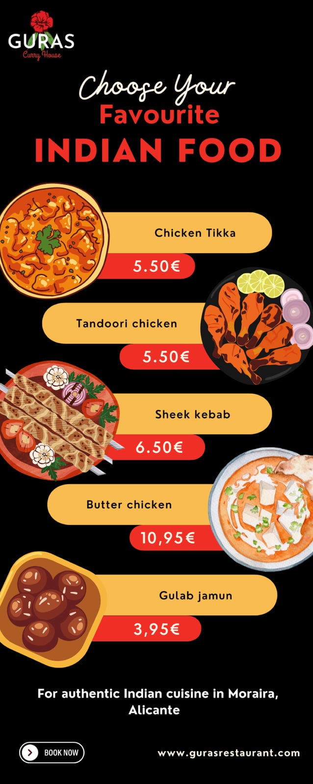 Guras curry House: Indian cuisine Moraira | PDF