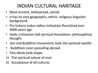 Indian cultural tradition evolution | PPTX