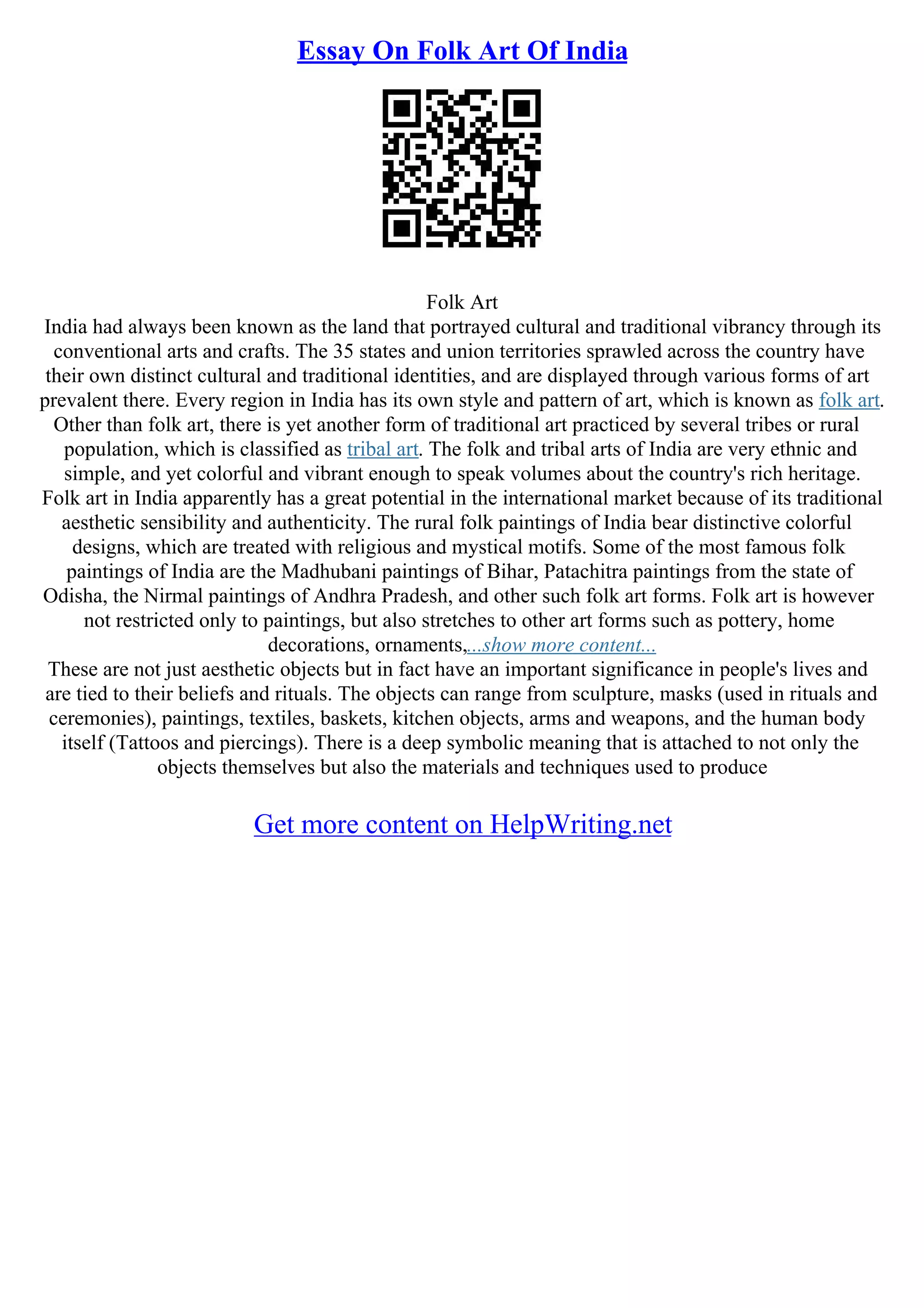Indian Culture And Heritage Essay | PDF