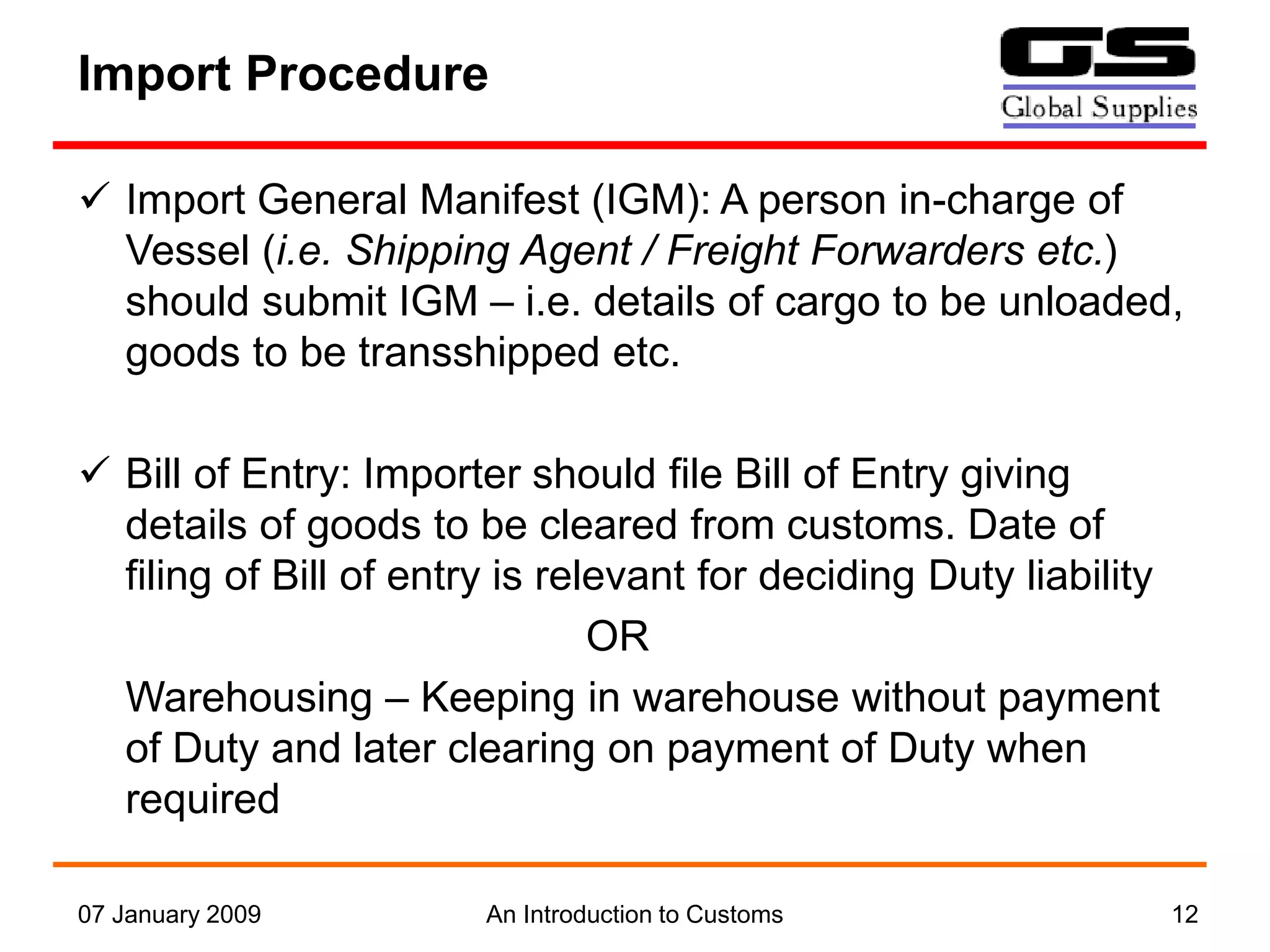 Indian_Customs_Laws_and_Procedures_Intranet.ppt