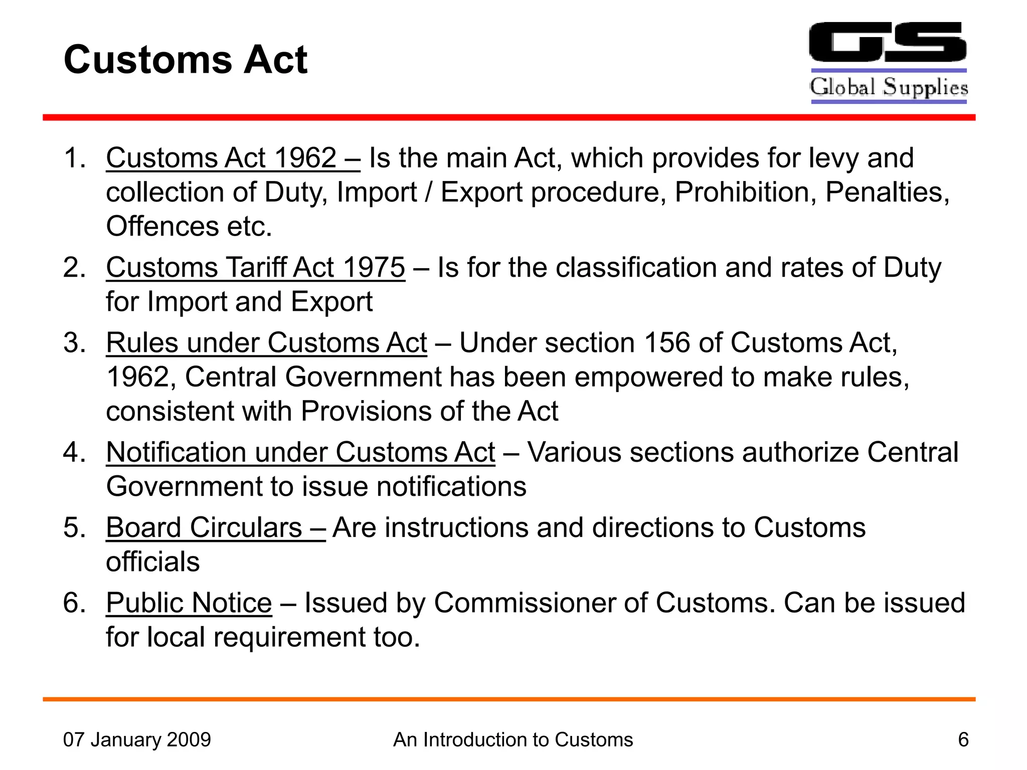 Indian_Customs_Laws_and_Procedures_Intranet.ppt
