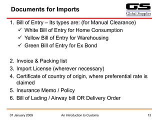 Indian_Customs_Laws_and_Procedures_Intranet.ppt