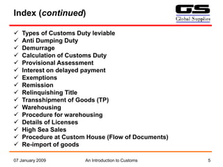 Indian_Customs_Laws_and_Procedures_Intranet.ppt