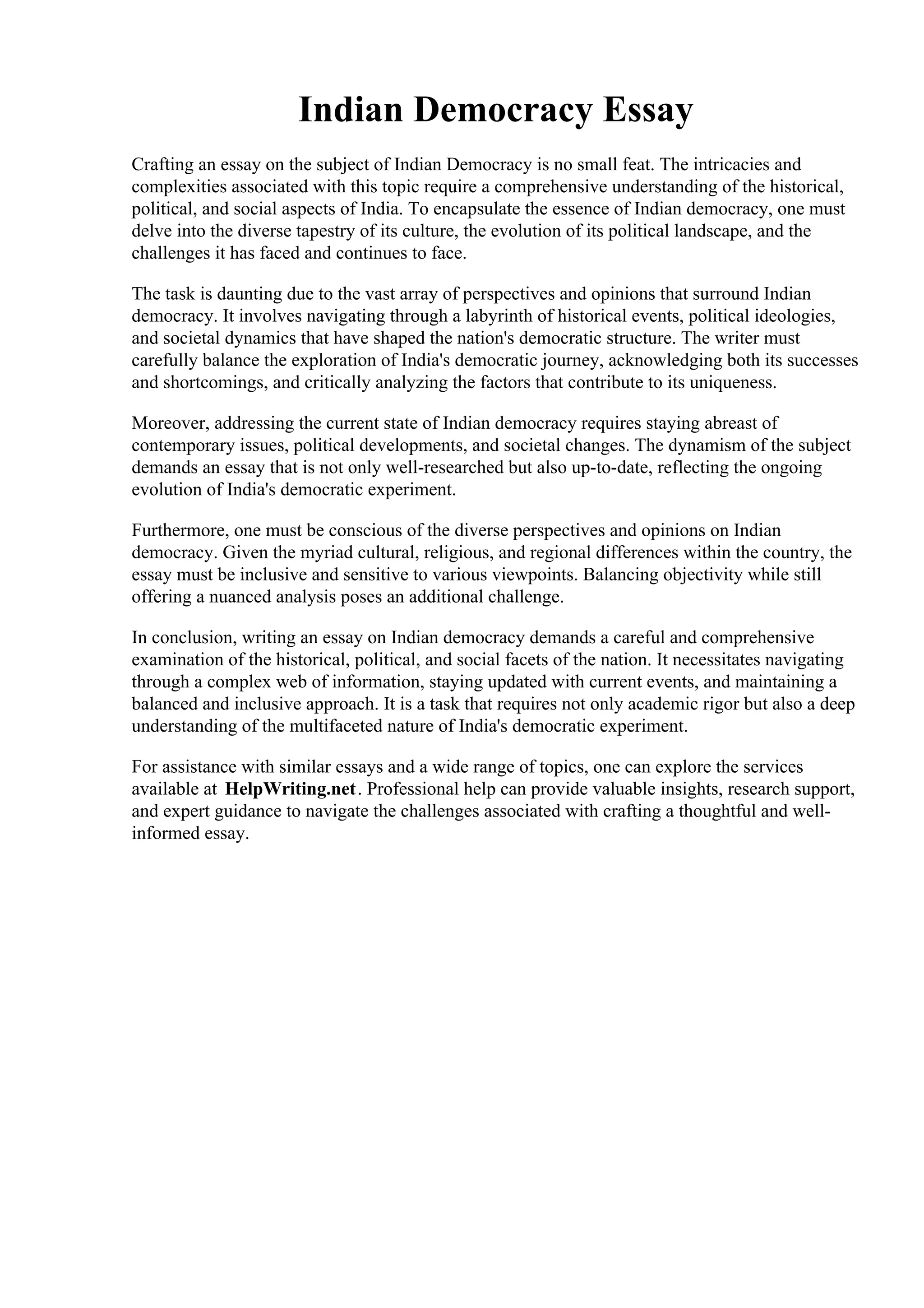 Indian Democracy Essay.pdf