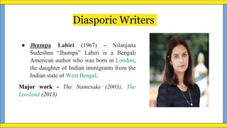 ABOUT INDIAN DIASPORA AND ITS WRITERS.pptx