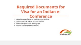 Indian e-Conference Visa - Indian Tourists Visa.pptx