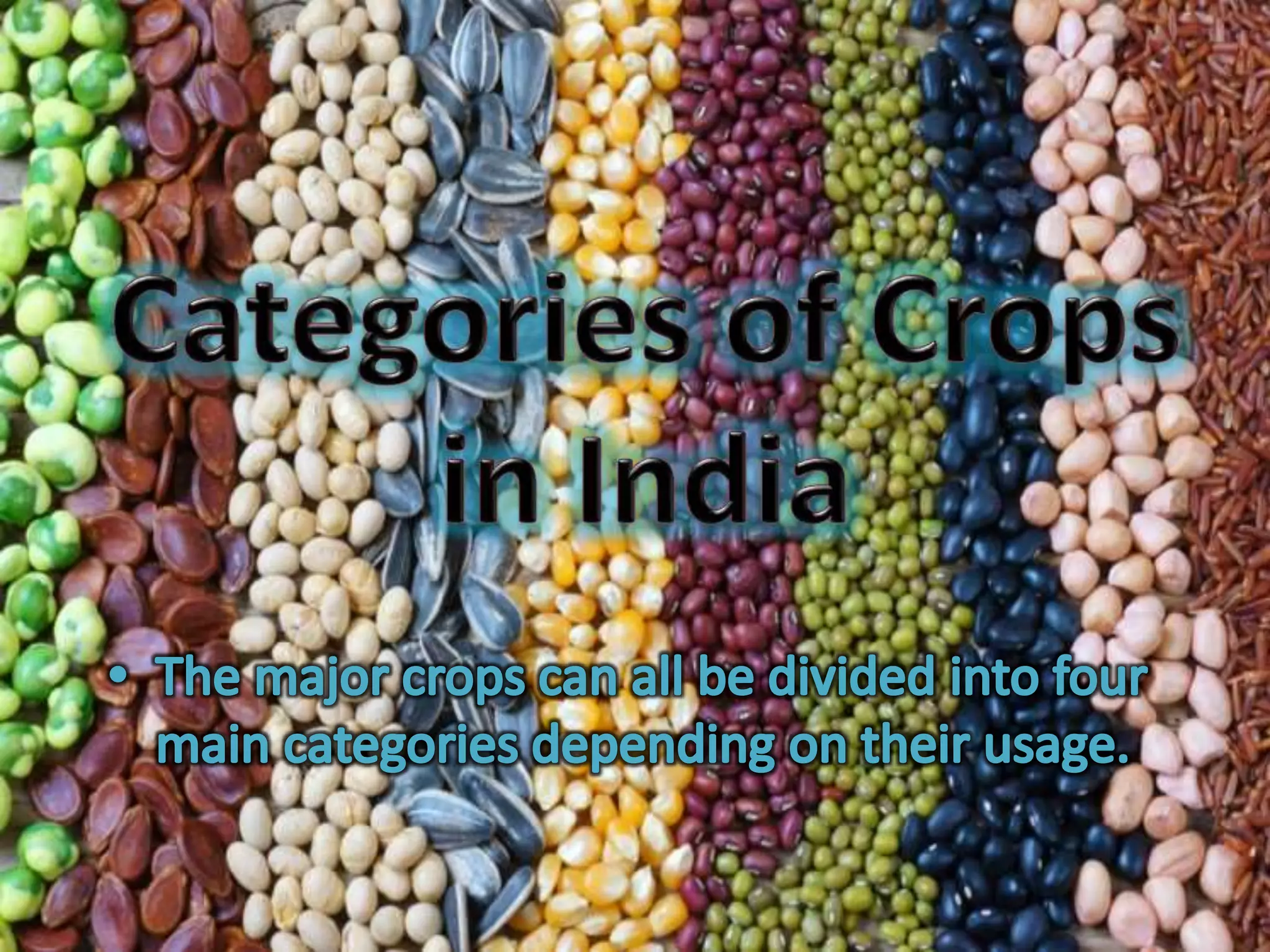types of crops and productivity in india | PPT