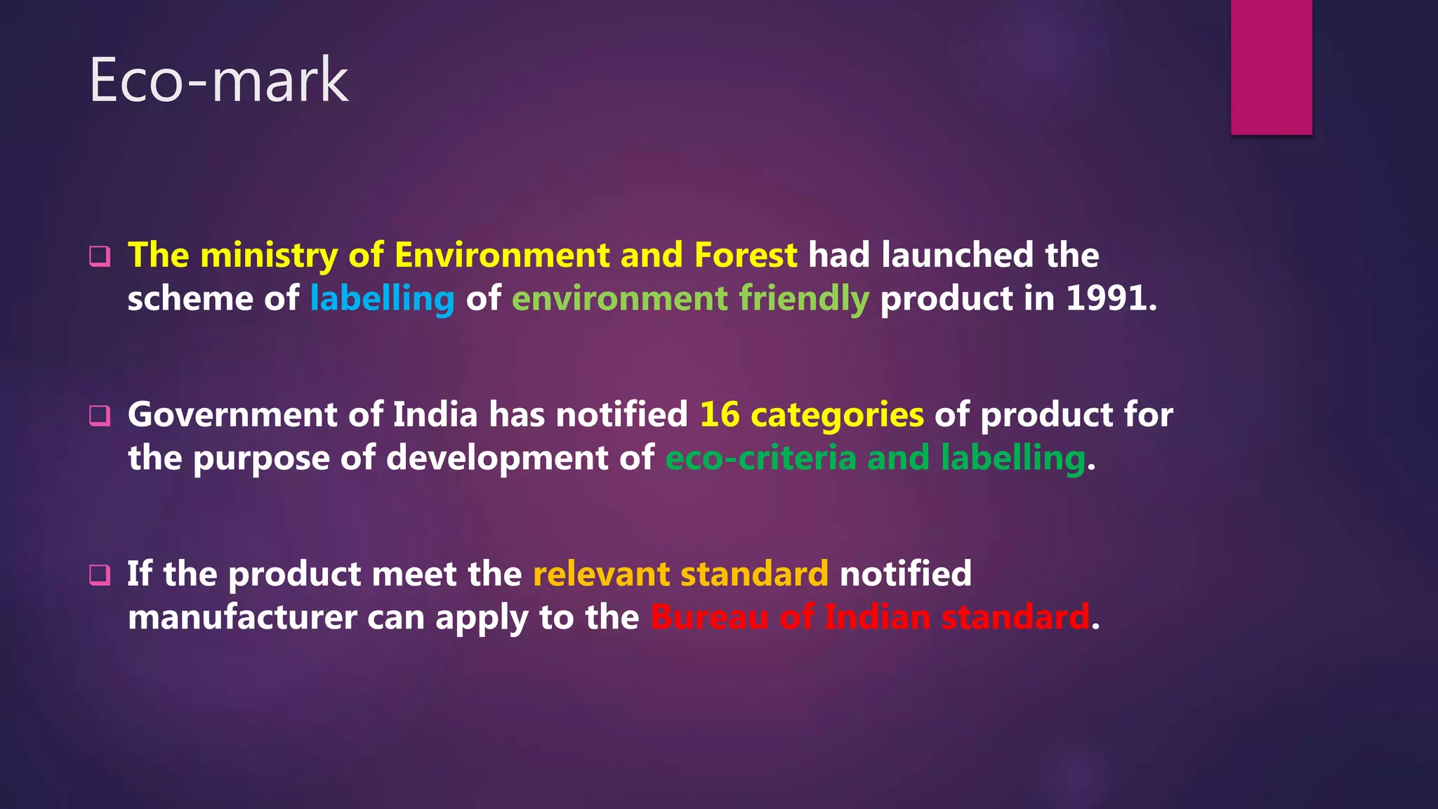 Indian eco mark | PPTX
