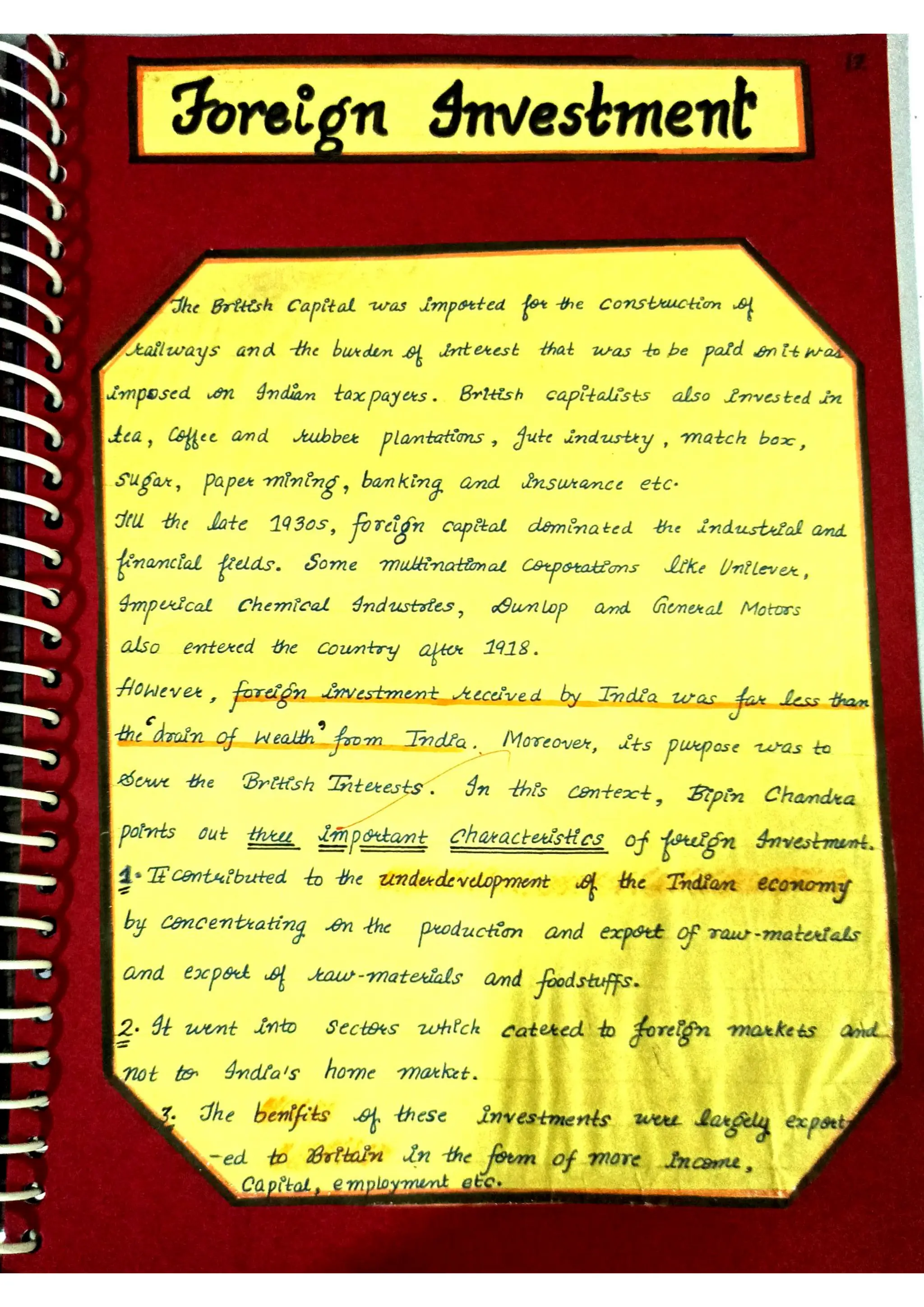 Indian economic development project class 12 | PDF