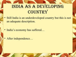 Indian economy Sem 1 BBA | PPT