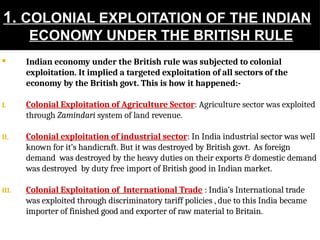 INDIAN ECONOMY.pptx INDIAN ECONOMY ON THE EVE OF INDEPENDENCE.pptx