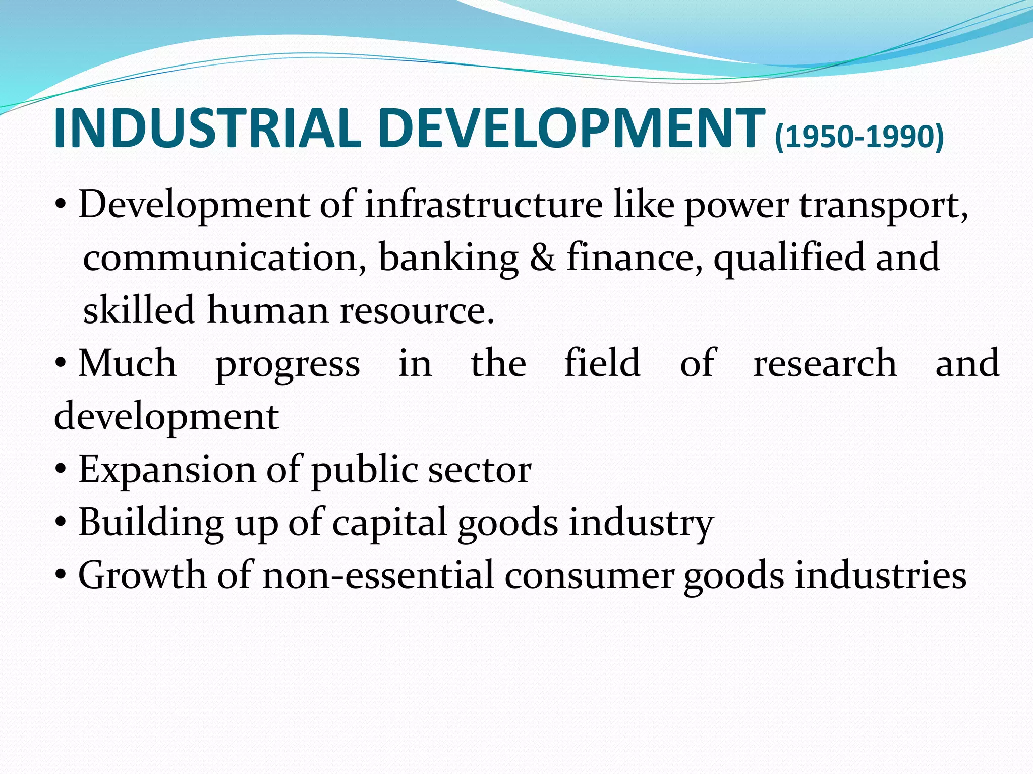 Indian economy 1950 to 1990 | PPTX