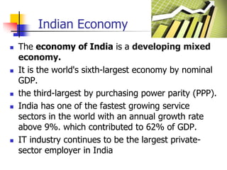 Indian economy and planning | PPTX