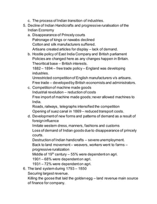 Indian economy notes | DOCX