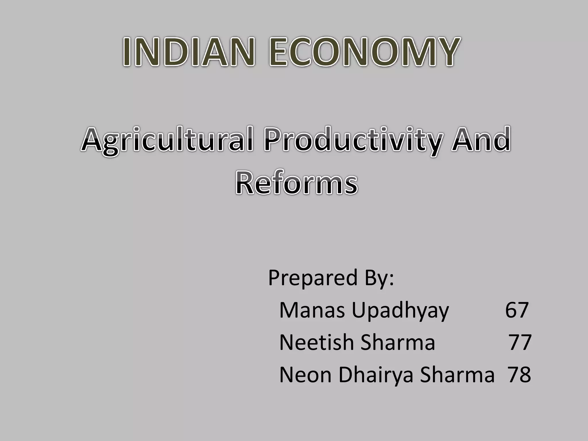 Indian economy ppt | PPT