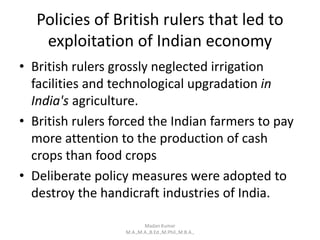 Indian economy on the eve of independence | PPTX