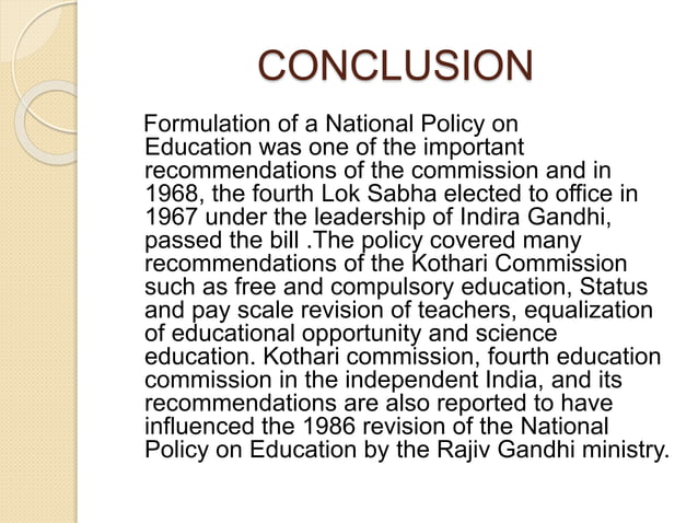Indian Education Commission 1964-66 (Kothari Commission).pptx | Secondary Education | Education