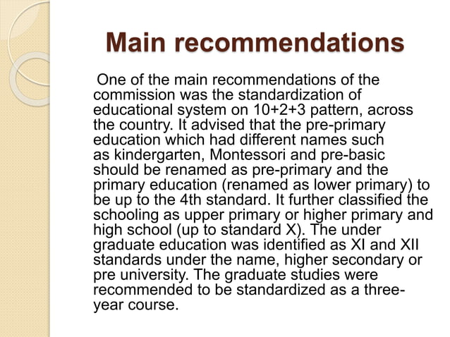 Indian Education Commission 1964-66 (Kothari Commission).pptx ...