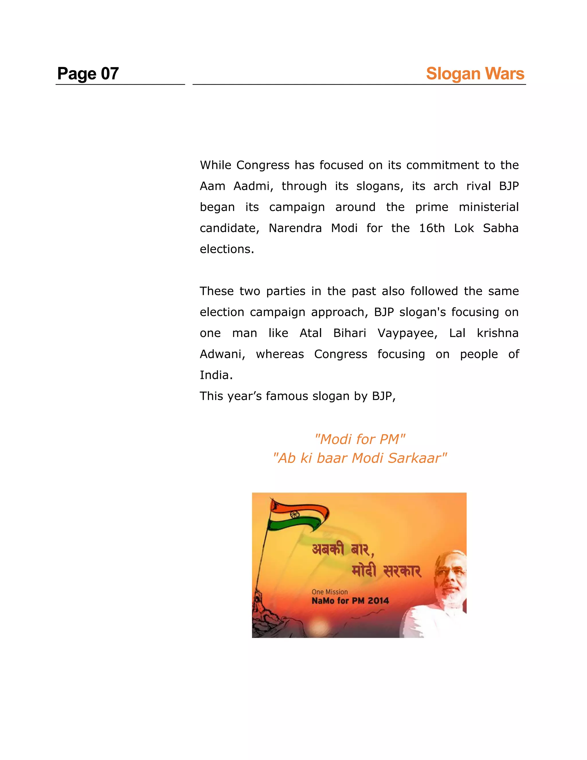 Indian Elections & The Slogan Wars | PDF